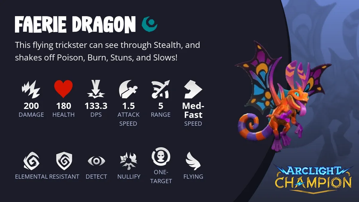 Warcraft Rumble Faerie Dragon Mini - Arclight-Champion.com