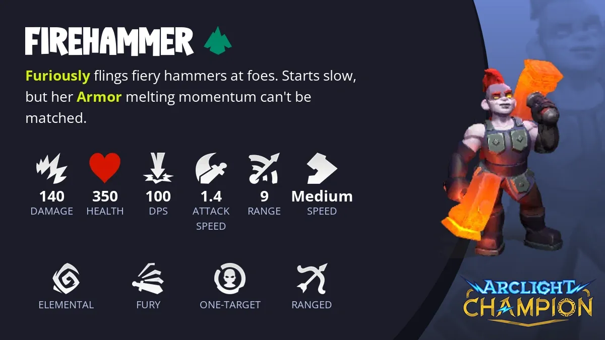 Warcraft Rumble Firehammer Mini - Arclight-Champion.com