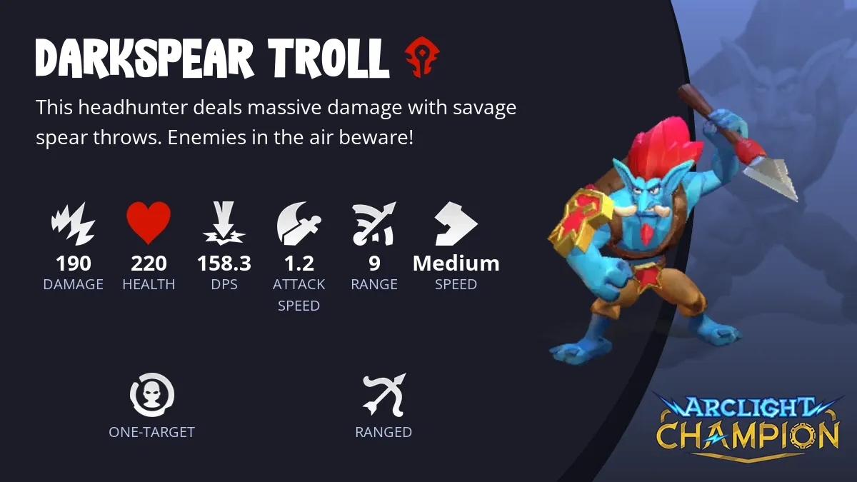 Warcraft Rumble Darkspear Troll Mini - Arclight-Champion.com